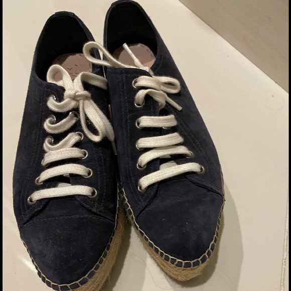 MIU MIU dark blue wedges